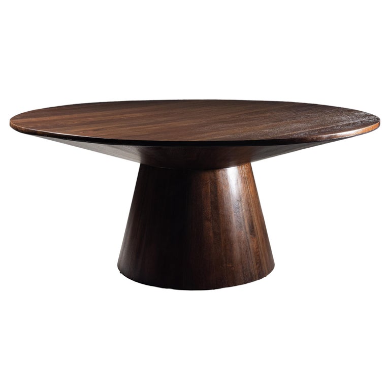 Unidentified Solid Walnut Finish Dining Table For Sale at 1stDibs