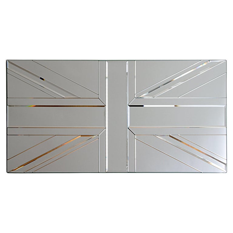 Union Jack Wall Hanging Mirror by Studio Catoir For Sale at 1stDibs