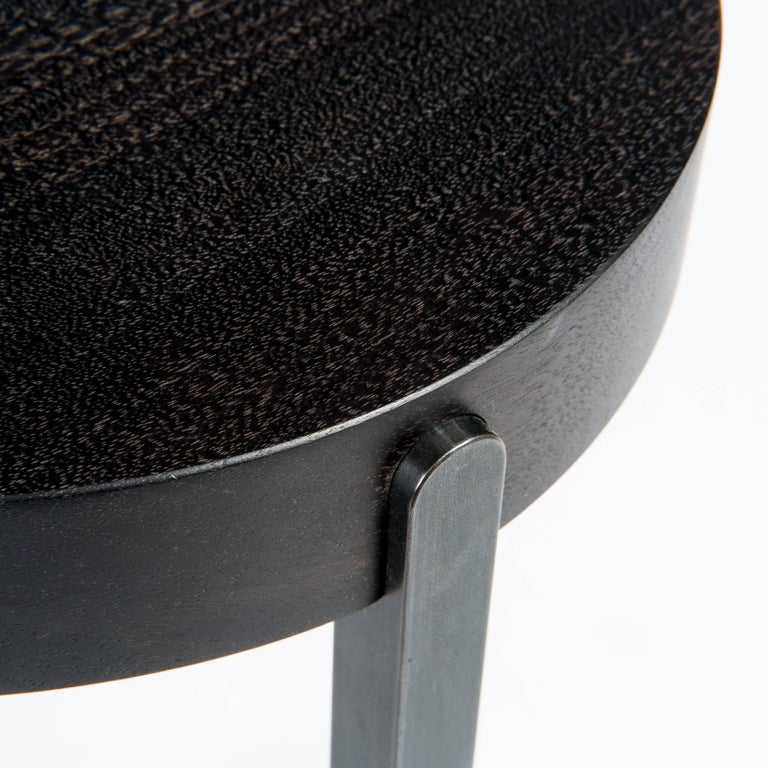 Union Mini Side Table Stand by Tretiak Works, Contemporary Oxidized ...