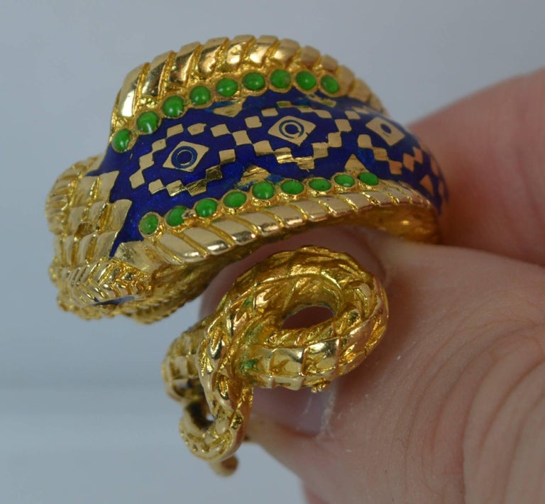 Unique 18 Carat Gold King Cobra Snake Ring at 1stDibs | cobra ring gold ...