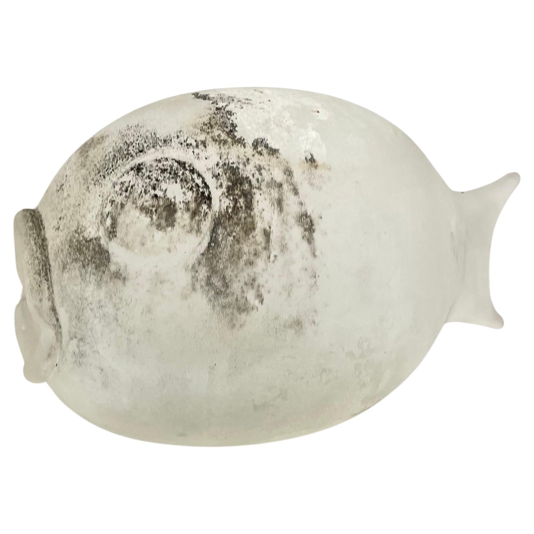 unique 24cm Murano "A SCAVO" glass FISH Object by Gino Cenedese, ITALY ...