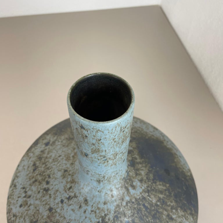 Unique 31cm blue Ceramic Pottery "UFO" Vase Object by Otto Keramik ...