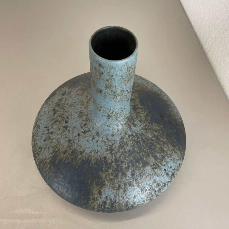 Unique 31cm blue Ceramic Pottery "UFO" Vase Object by Otto Keramik ...