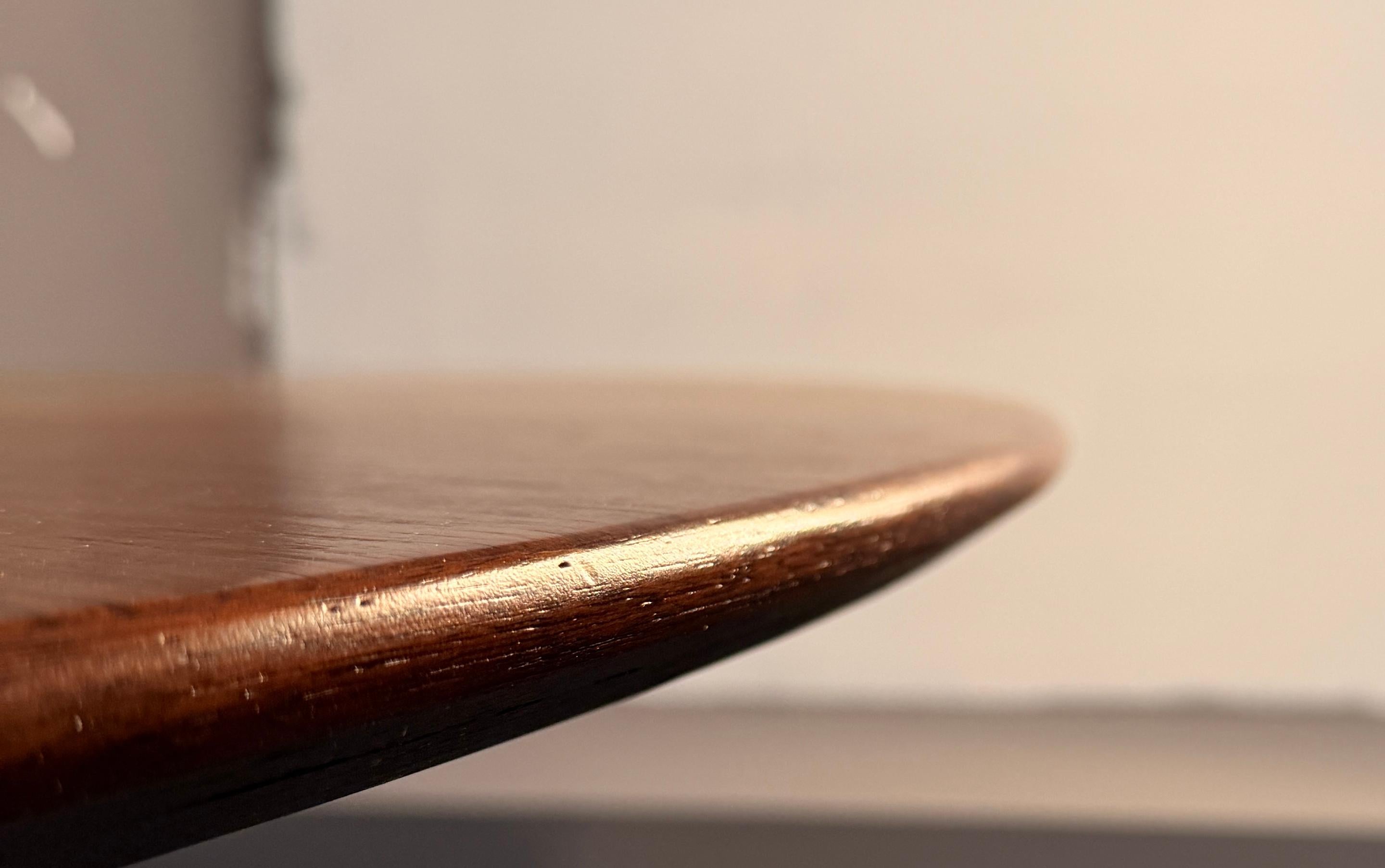 Unique 54-inch Oval Walnut Coffee Table by Aaron Saxton For Sale at 1stDibs