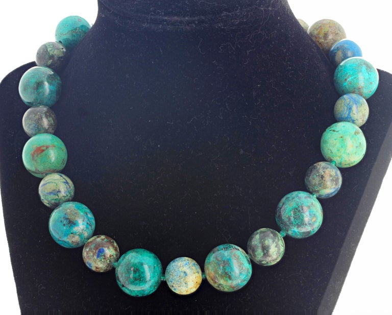 Extraordinary Unique Amazing Natural Chrysocolla Necklace at 1stDibs