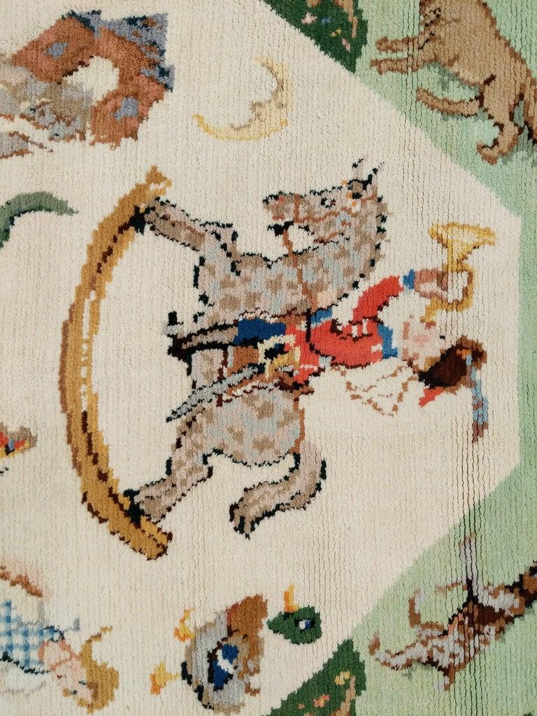 Unique American Art Deco Rug with Grimm Brothers Fairy Tale Characters ...