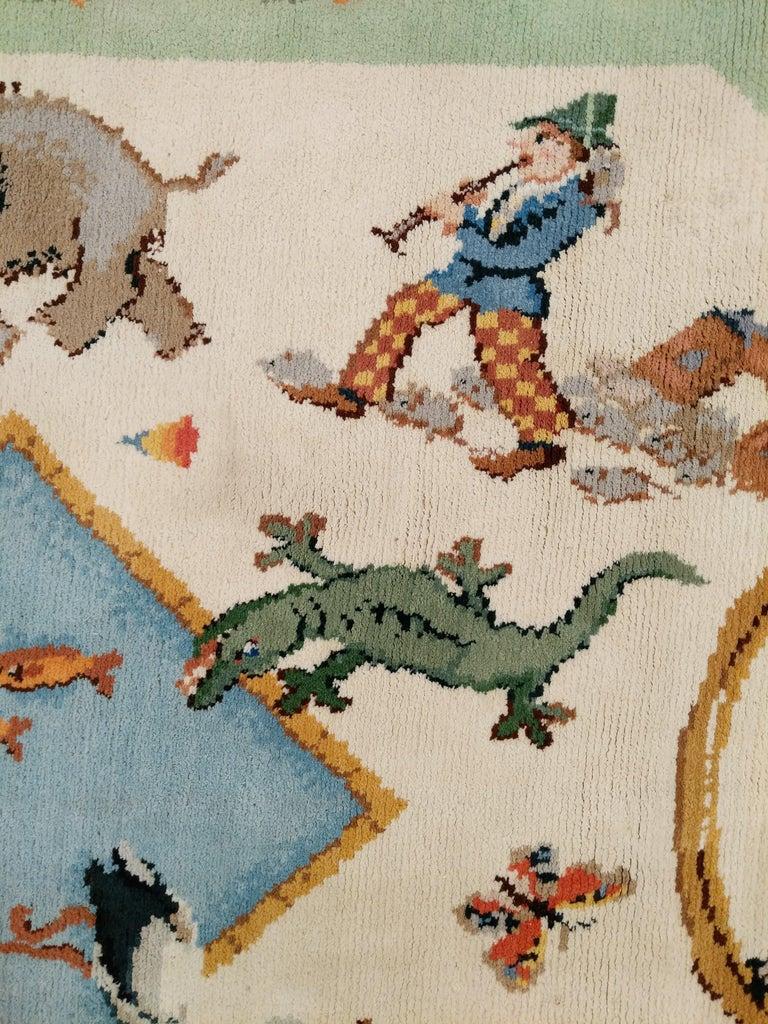 Unique American Art Deco Rug with Grimm Brothers Fairy Tale Characters ...