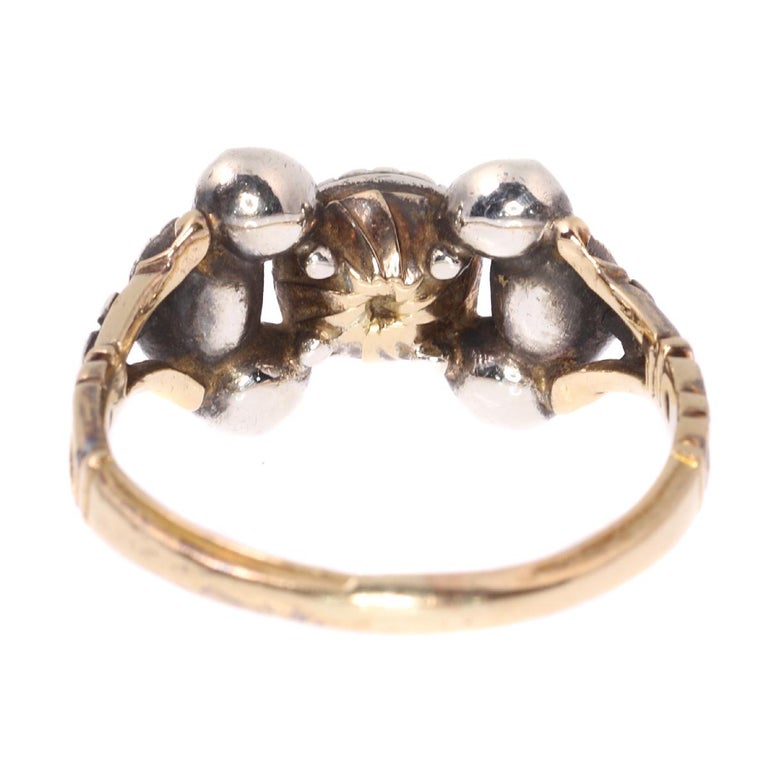 Unique Antique Baroque / Rococo Diamond Engagement Ring, 1700s For Sale ...