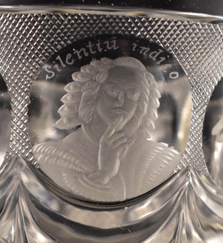 Unique Antique Masonic Goblet - Secret Sign Language - 19th century For ...