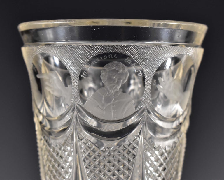Unique Antique Masonic Goblet - Secret Sign Language - 19th century For ...