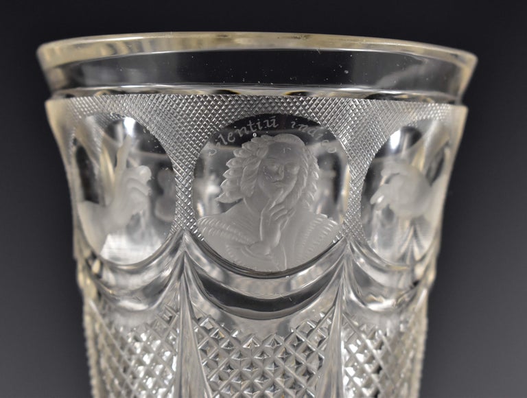 Unique Antique Masonic Goblet - Secret Sign Language - 19th century For ...