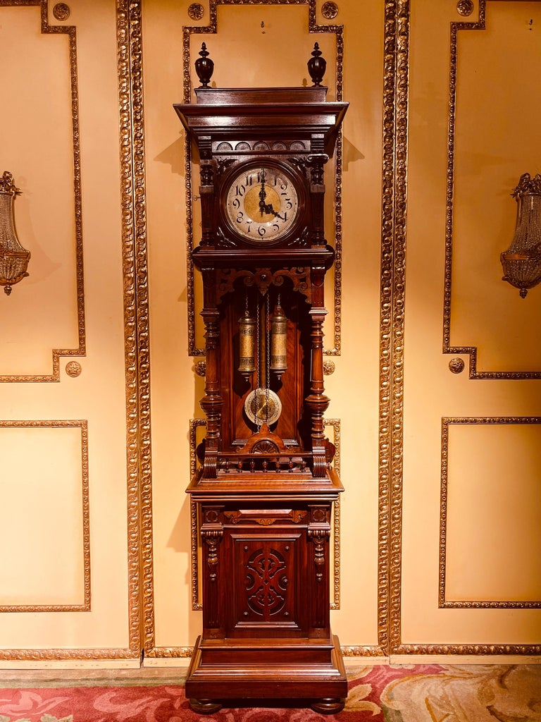 Unique Antique Wilhelminian Style Grandfather Clock, Walnut, 19th ...