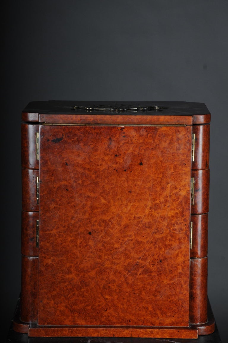Unique Art Deco Jewelry Box Covered with Velvet For Sale at 1stDibs ...