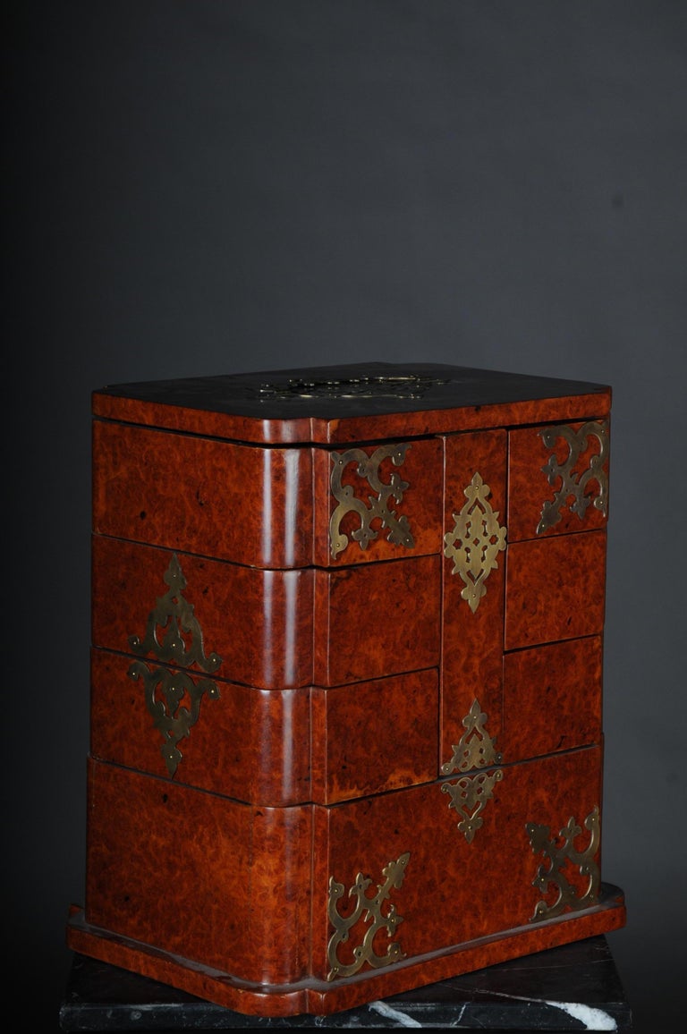 Unique Art Deco Jewelry Box Covered with Velvet For Sale at 1stDibs ...