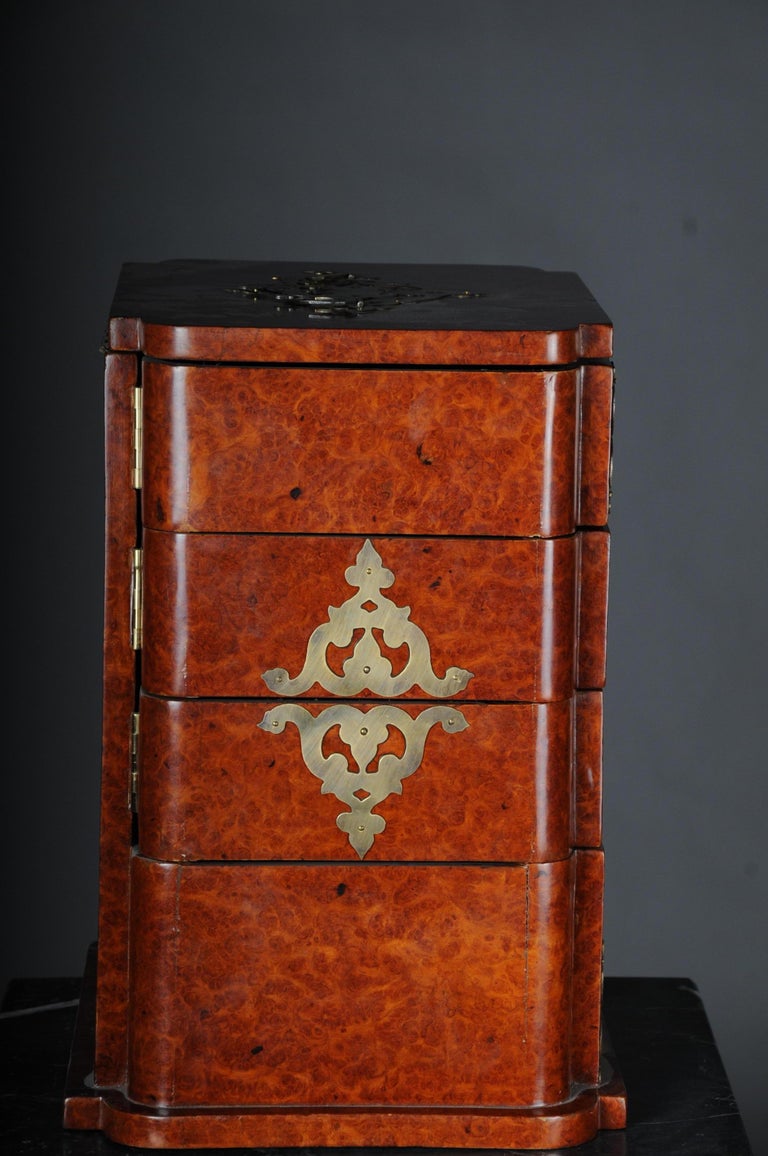 Unique Art Deco Jewelry Box Covered with Velvet For Sale at 1stDibs ...