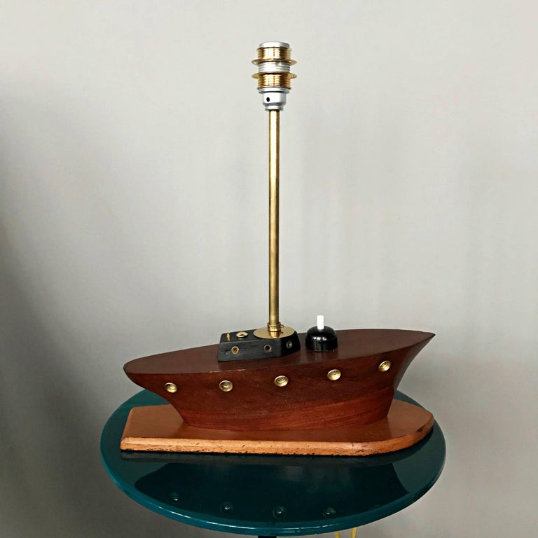 Unique Art Deco Nautical Yacht Table Lamp, 1930s, France at 1stDibs