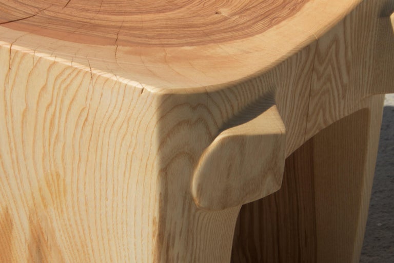 Unique Ash Stool by Jörg Pietschmann For Sale at 1stDibs