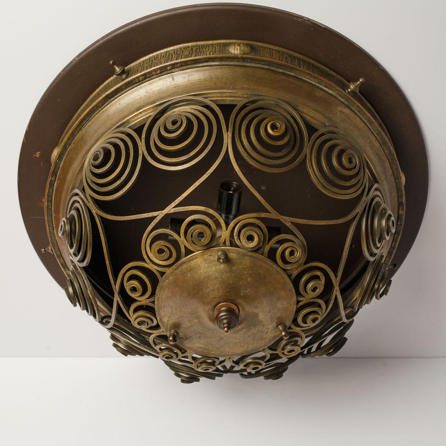 Unique Austrian Flush Mount Light of Large Scale at 1stDibs