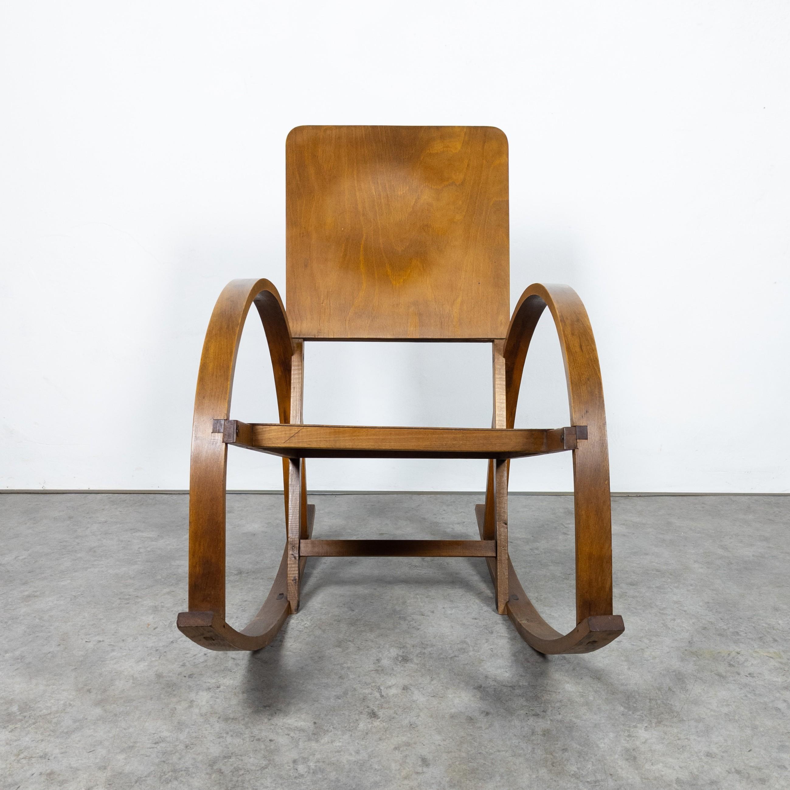 Unique Bauhaus German rocking chair, 1930s For Sale at 1stDibs