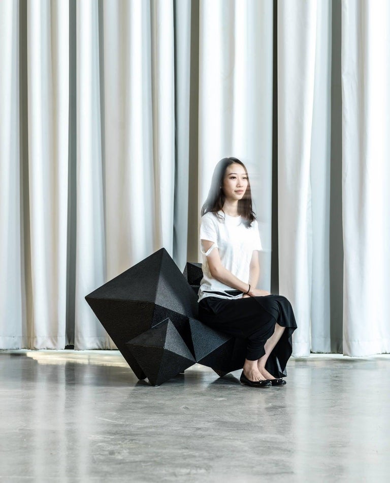 Unique Black Low Chair from Aranda\Lasch’s Primitive Series For Sale at ...