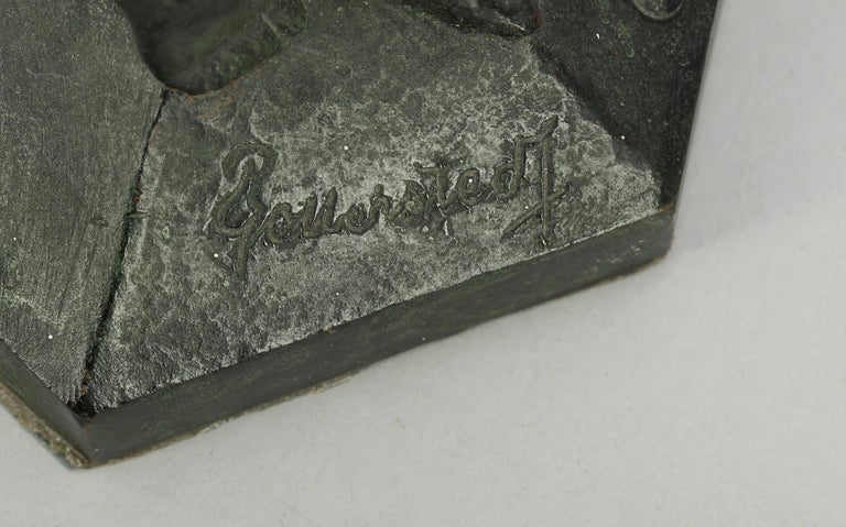 Unique Bronze table lamp by Ragnar Gellerstedt signed on base circa ...