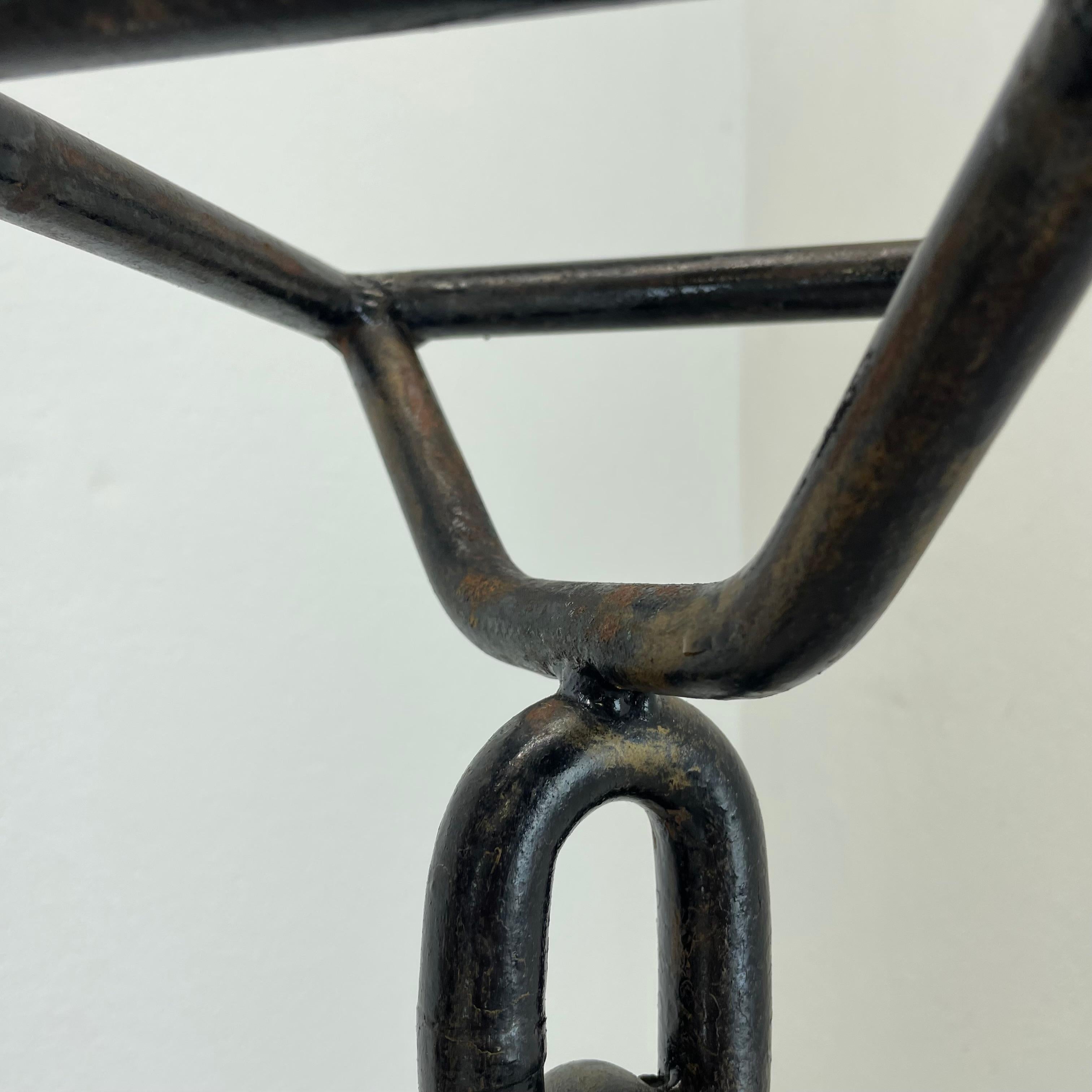 unique brutalist heavy iron metal CHAIN Ashtray Stand Element, Germany ...