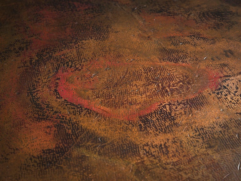 Unique Burchiellaro Coffee Table in Copper For Sale at 1stDibs