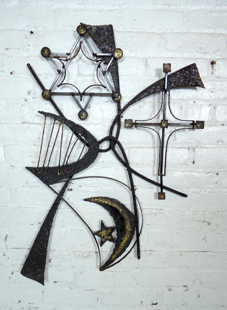 Unique Cast Iron Wall Art For Sale at 1stDibs | wrought iron wall art ...