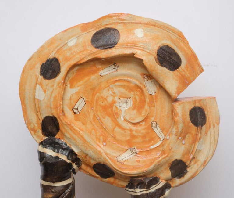 Unique and Large Japanese Oribe-ware Chair by Suzuki Gorô For Sale at ...