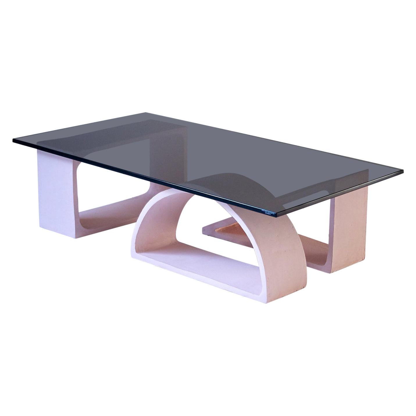 Unique ceramic tile side table by Marcel Hoessly at 1stDibs