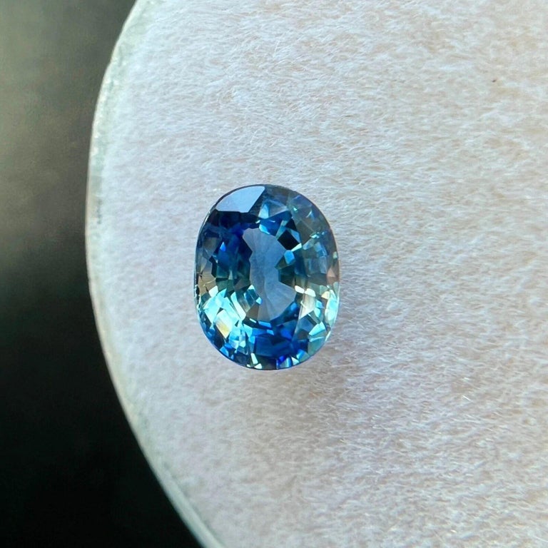 Unique Ceylon Parti Colour Sapphire 0.98ct Rare Blue Yellow Oval Gem VS For Sale at 1stDibs