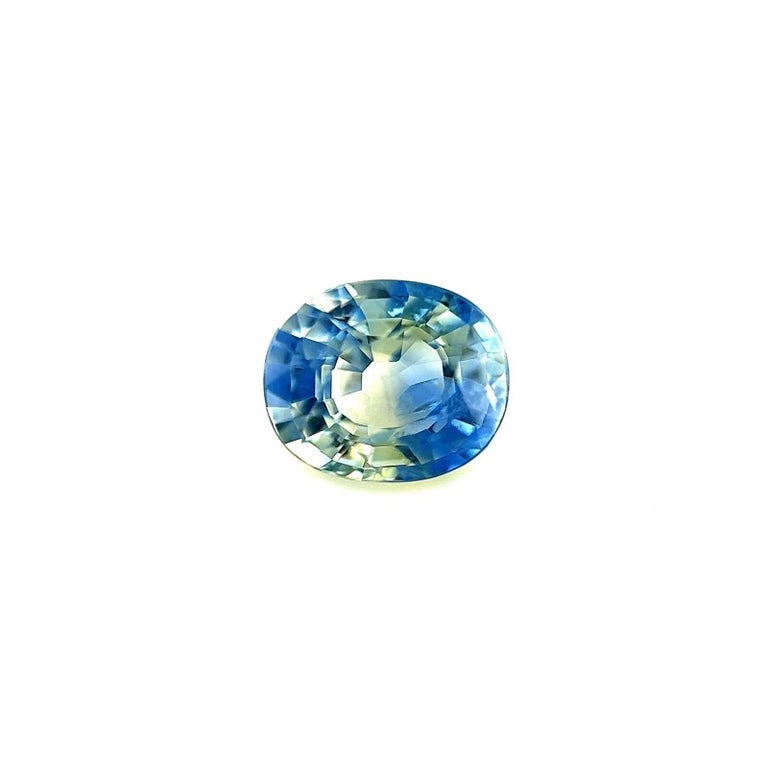 Unique Ceylon Parti Colour Sapphire 1.23ct Rare Blue Yellow Oval Gem ...