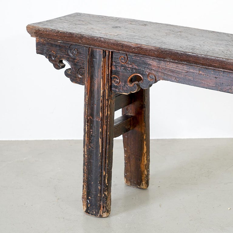 Unique Chinese Wooden Bench, 100 Years Old For Sale at 1stDibs