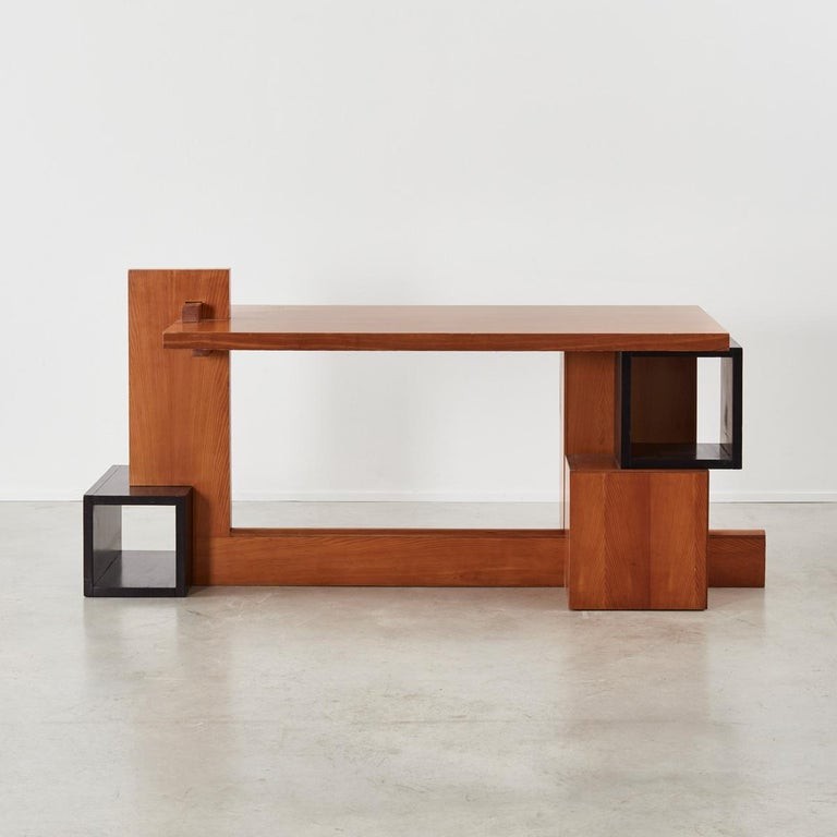Unique Constructivist style desk by Daniele Baroni, Italy, c1960 at 1stDibs
