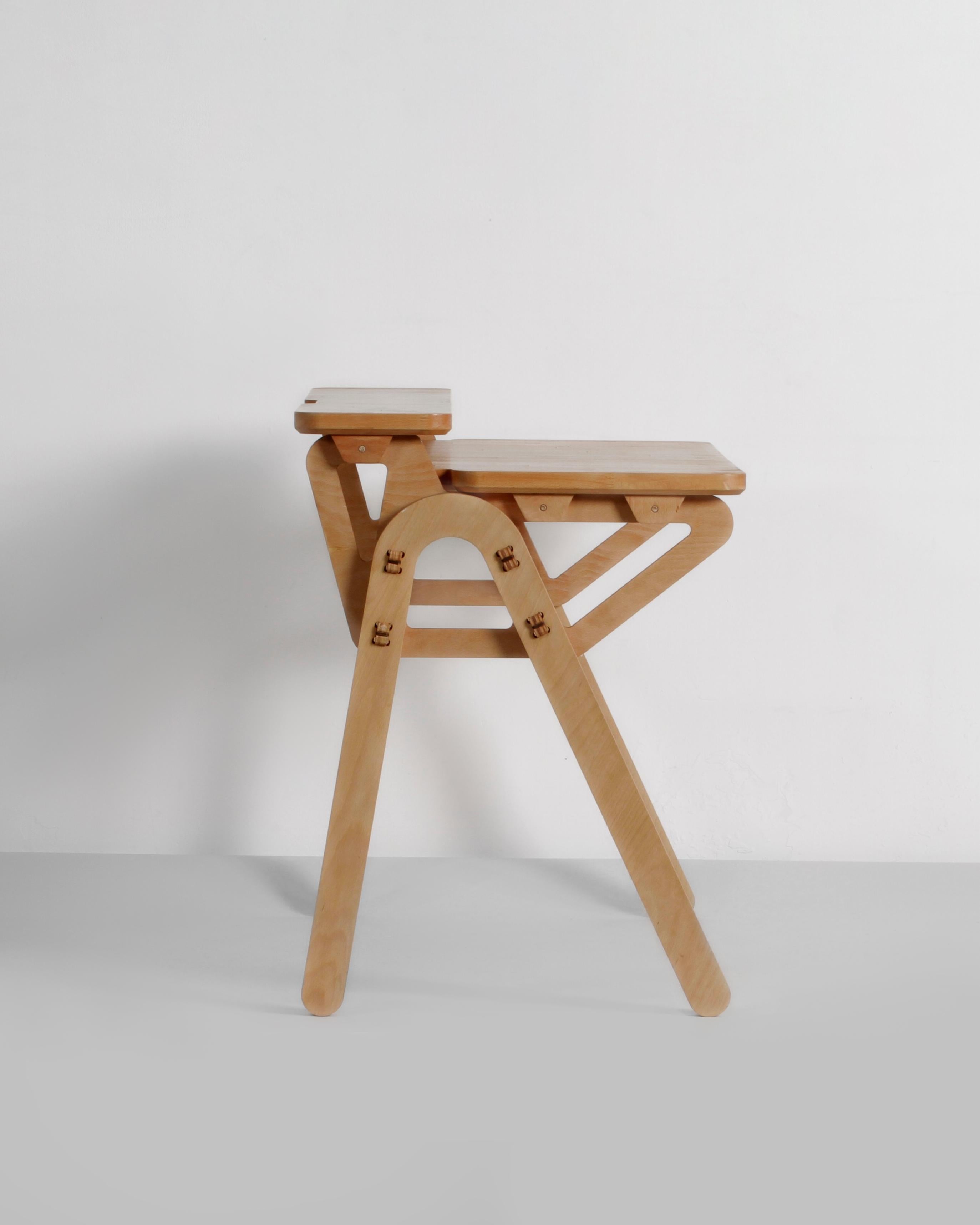 Unique contemporary modern solid beech tabletop 'Arch' desk For Sale at ...