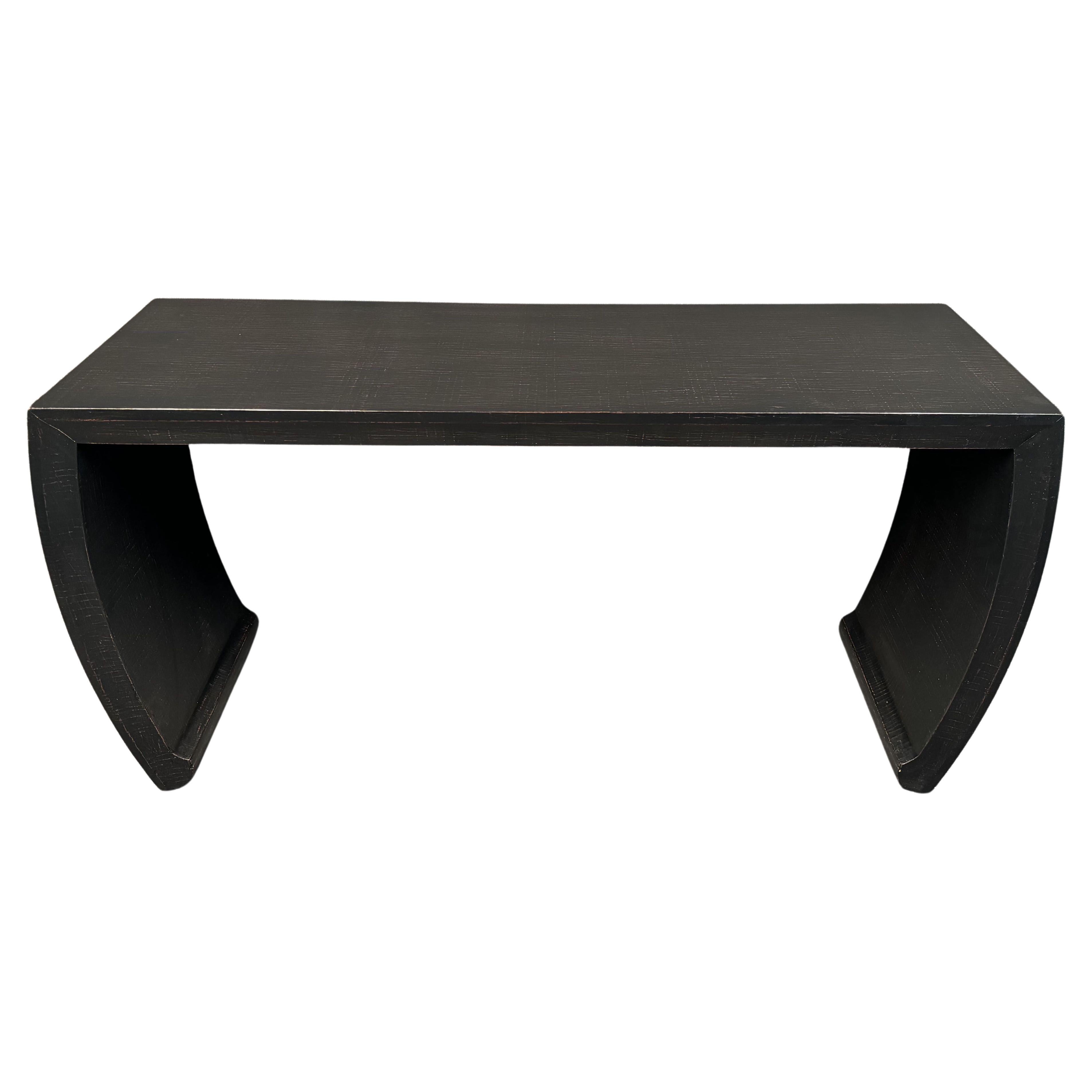 Unique Curved Console in Black For Sale at 1stDibs