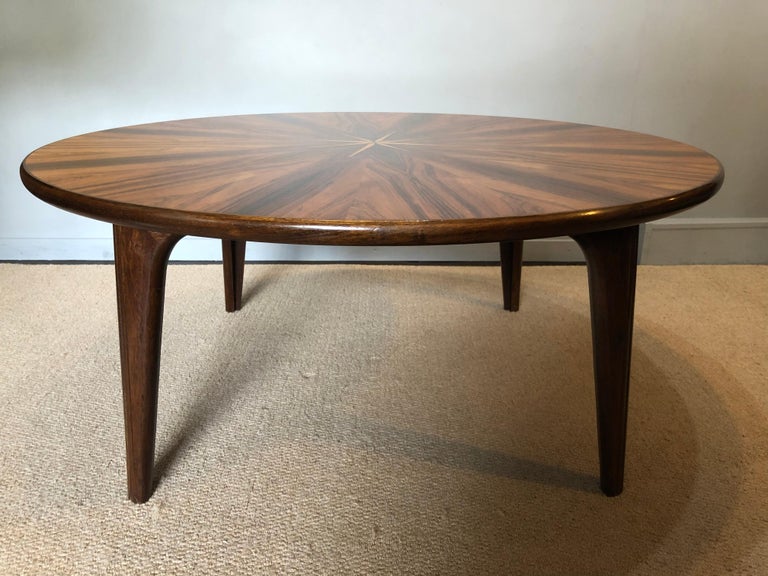 Unique Danish Midcentury Starburst Table at 1stDibs