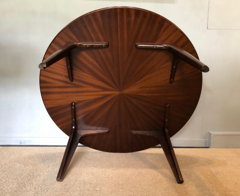 Unique Danish Midcentury Starburst Table at 1stDibs