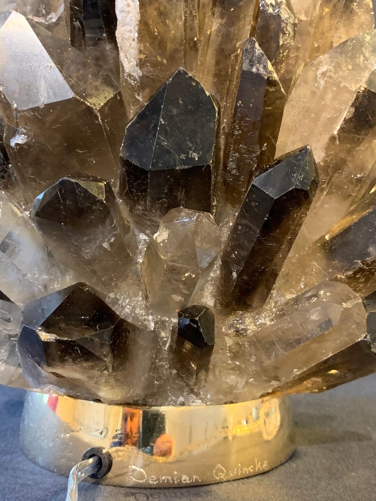 Unique Dark Quartz Crystal Lighting "Black Liberty” by Demian Quincke ...
