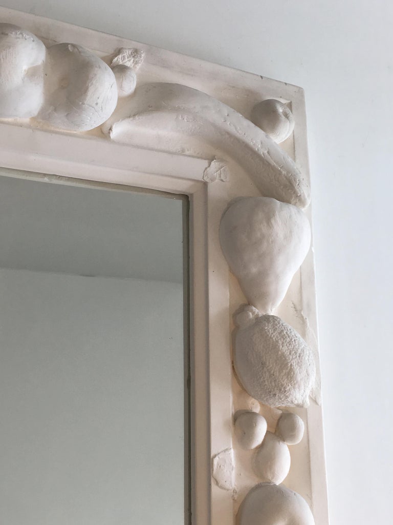 Unique Decorative Plaster Mirror with Fruits Decors, French, circa 1970 ...