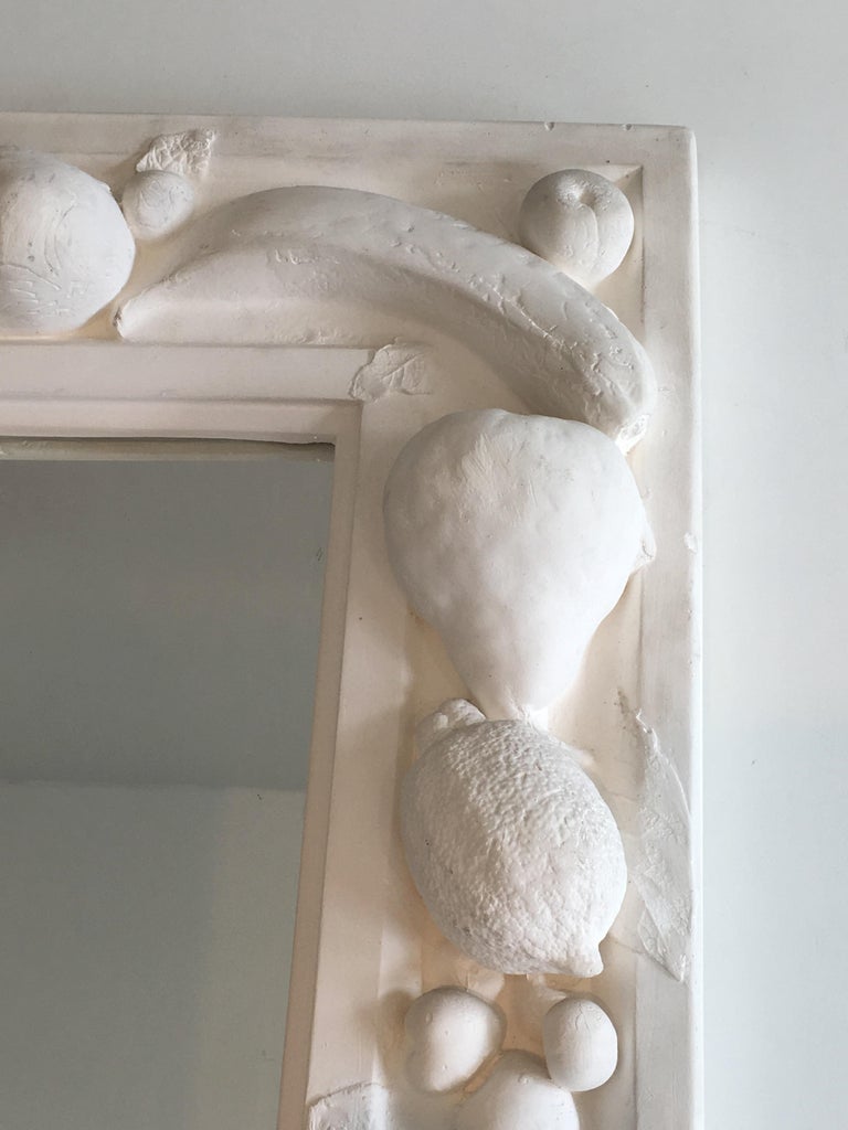 Unique Decorative Plaster Mirror with Fruits Decors, French, circa 1970 ...