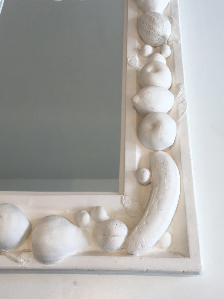 Unique Decorative Plaster Mirror with Fruits Decors, French, circa 1970 ...