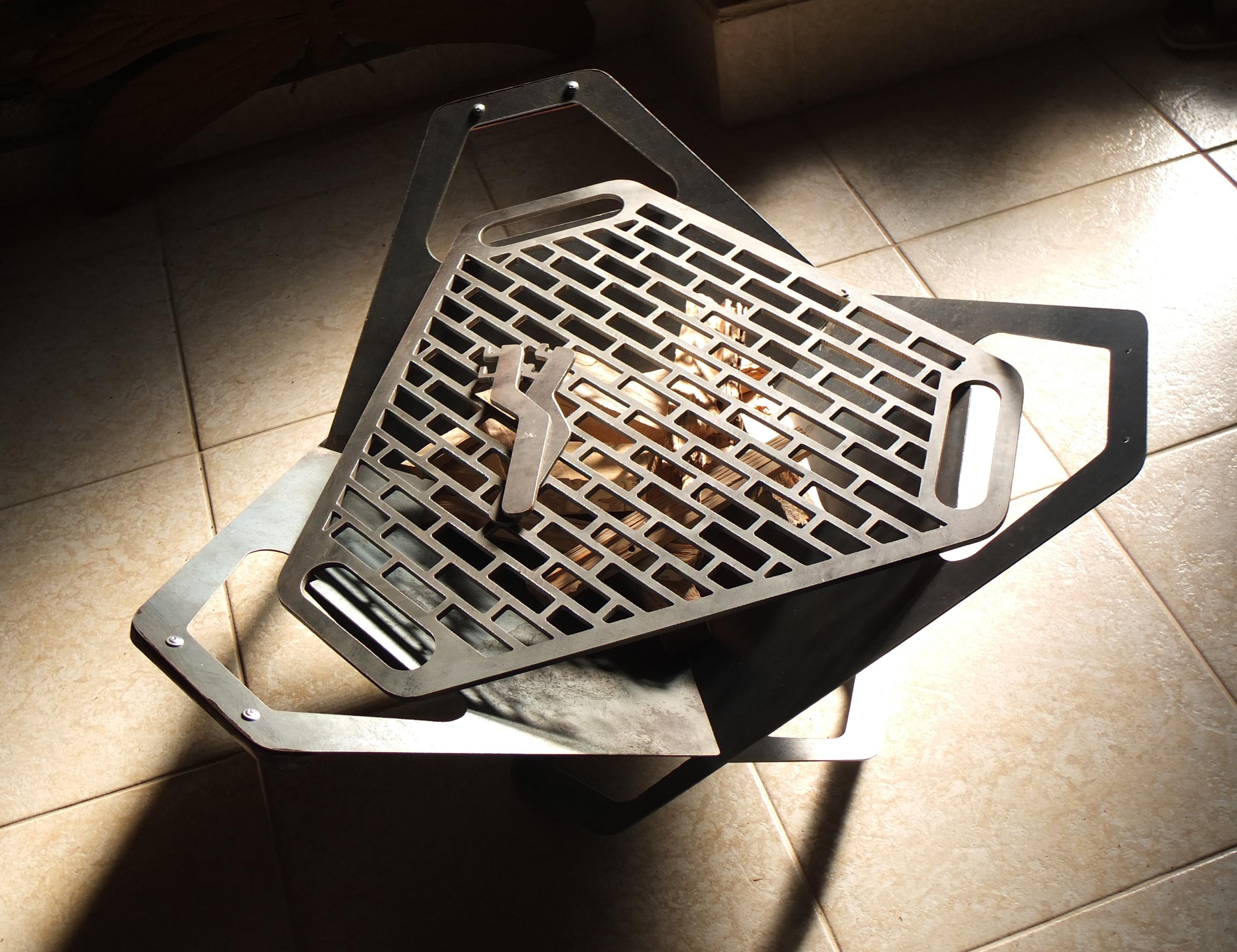 Unique Design of Demountable Fire Pit or BBQ Made of Plasma Cut Steel ...