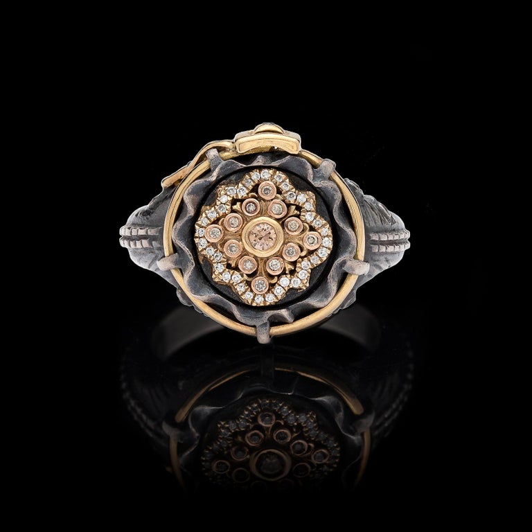 Unique Diamond, Silver and Gold "Jeans" Ring at 1stDibs | jeans gold ...