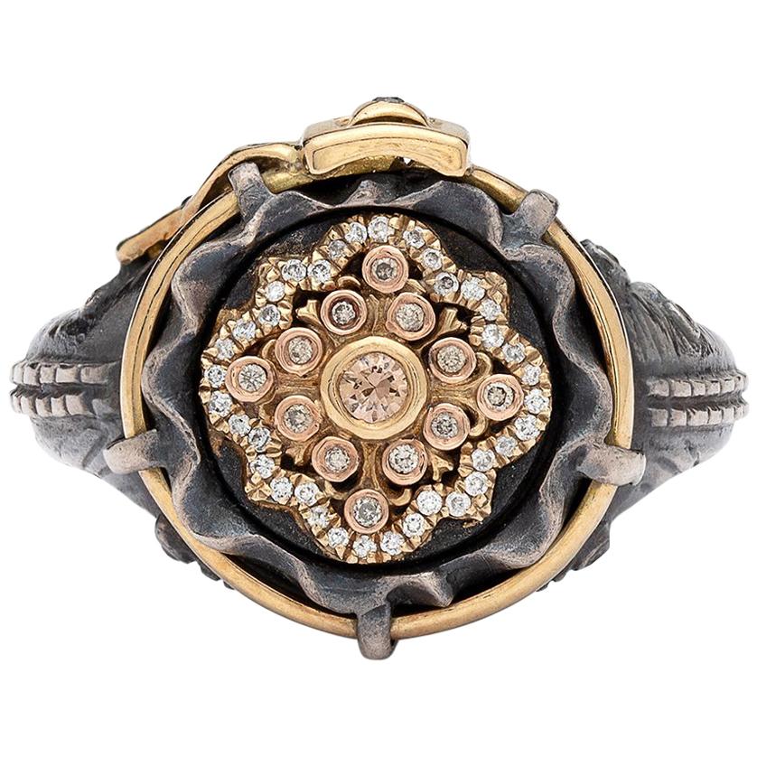 Unique Diamond, Silver and Gold "Jeans" Ring at 1stDibs | jeans gold ...