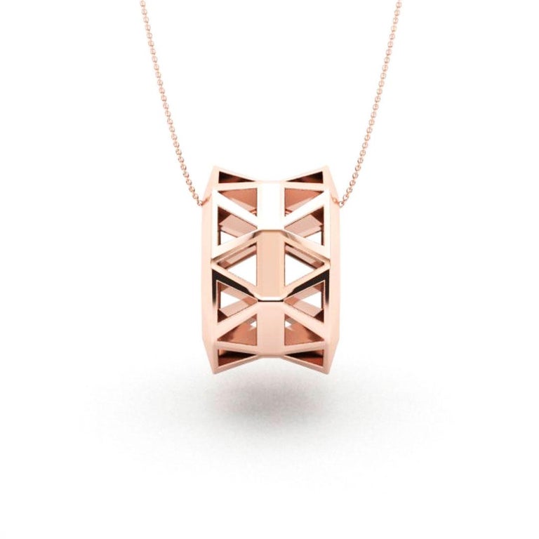 Unique Elegant Rose 18K Gold Pendant for Her for Him For Sale at 1stDibs
