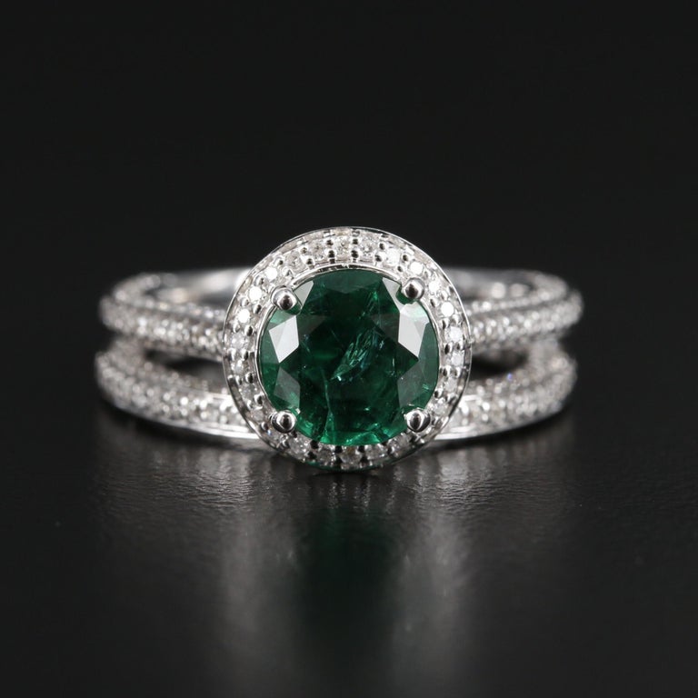 Customizable Unique Emerald Bridal Set, Antique Emerald Bridal Set For ...