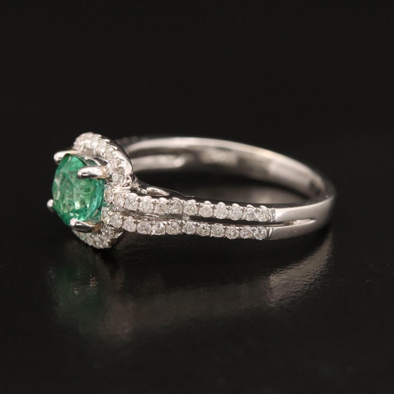Customizable Unique Emerald Engagement Ring, Antique Emerald Wedding ...