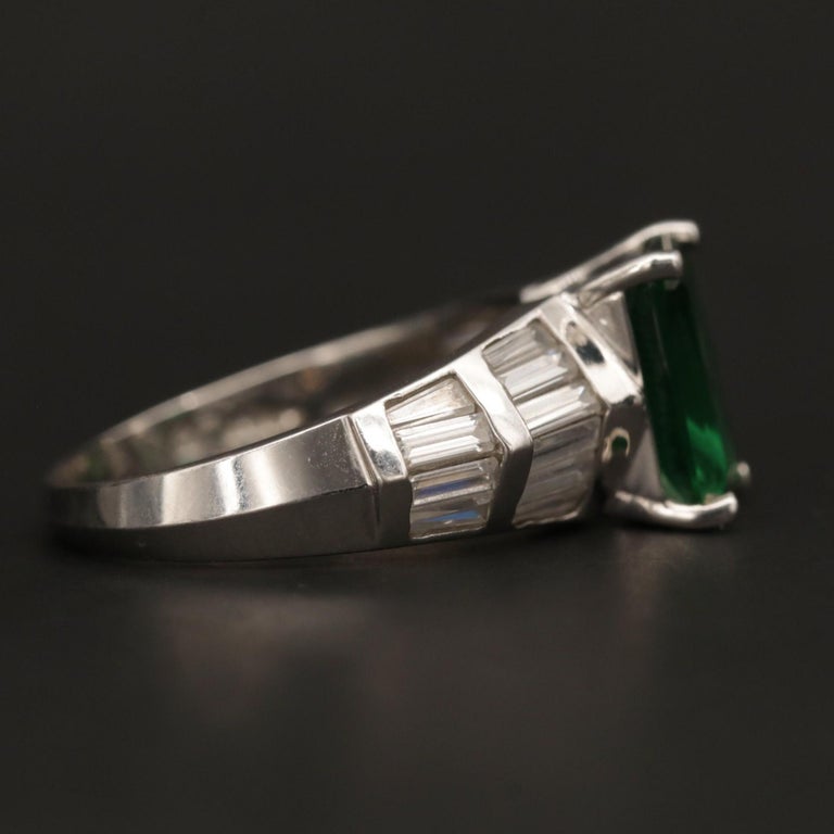 Customizable Unique Emerald Engagement Ring, Antique Emerald Wedding ...