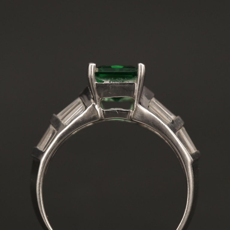 Customizable Unique Emerald Engagement Ring, Antique Emerald Wedding ...